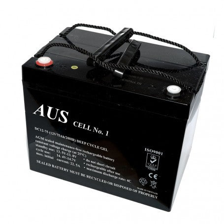 75Ah 12V DC Hybrid AGM – VRLA Deep Cycle Lead Acid Battery – Prime Fire ...